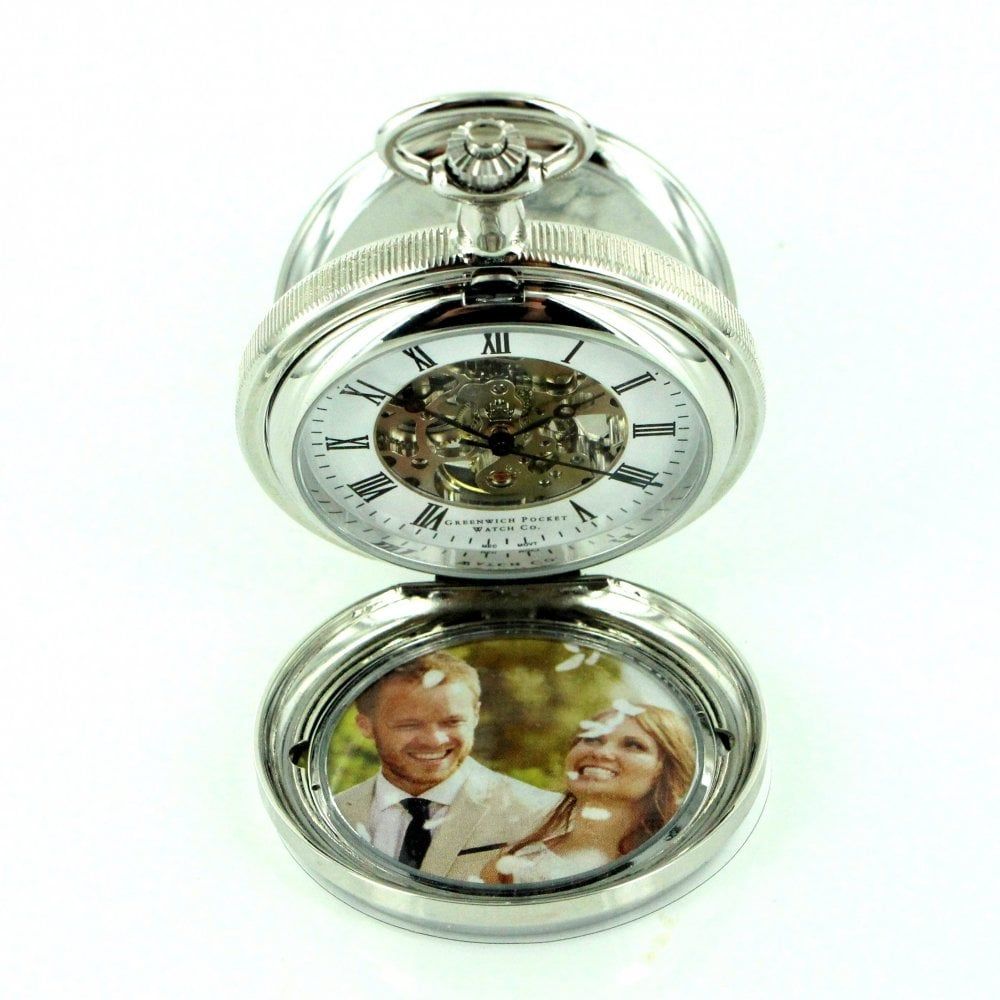 The Kew - Mechanical Chrome Plated Photo Frame Pocket Watch GPW101 ...