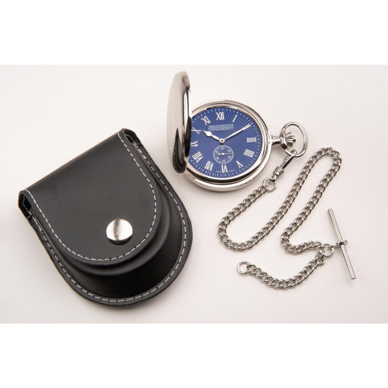 Blue Sunburst Full Hunter Mechanical Pocket Watch D36 | Pocketwatch Uk