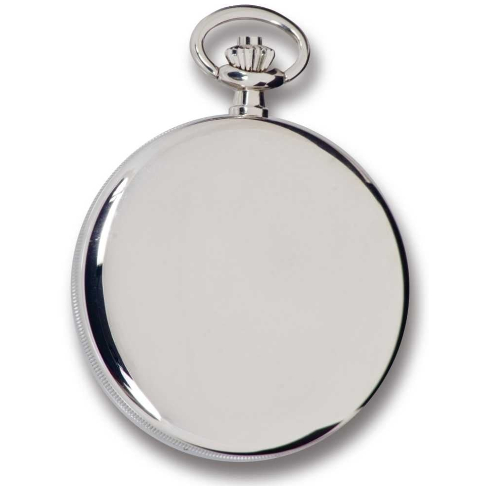 Silver Tone Polished Full Hunter Quartz Pocket Watch PW85 | Pocketwatch Uk