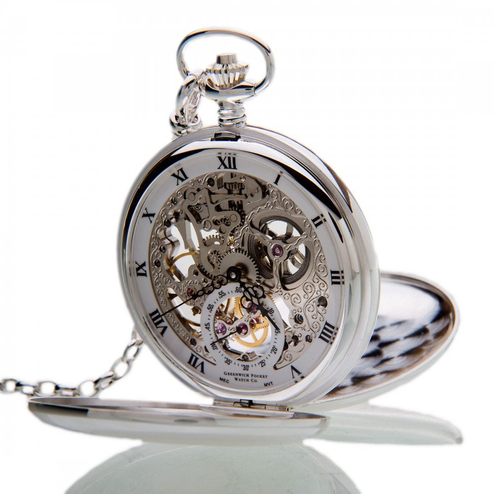 The Buckingham - Sterling Silver Mechanical Pocket Watch GPW46S ...