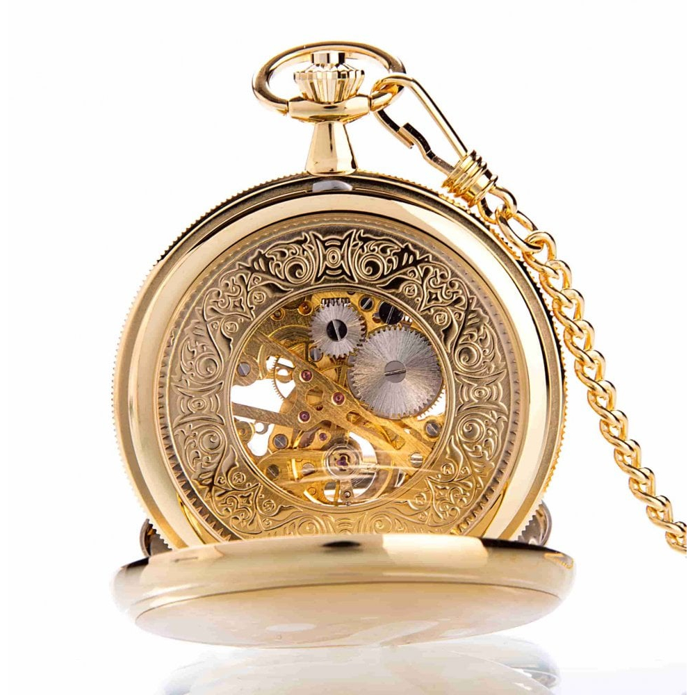 The St James - Gold Mechanical Double Hunter Pocket Watch GPW248 ...