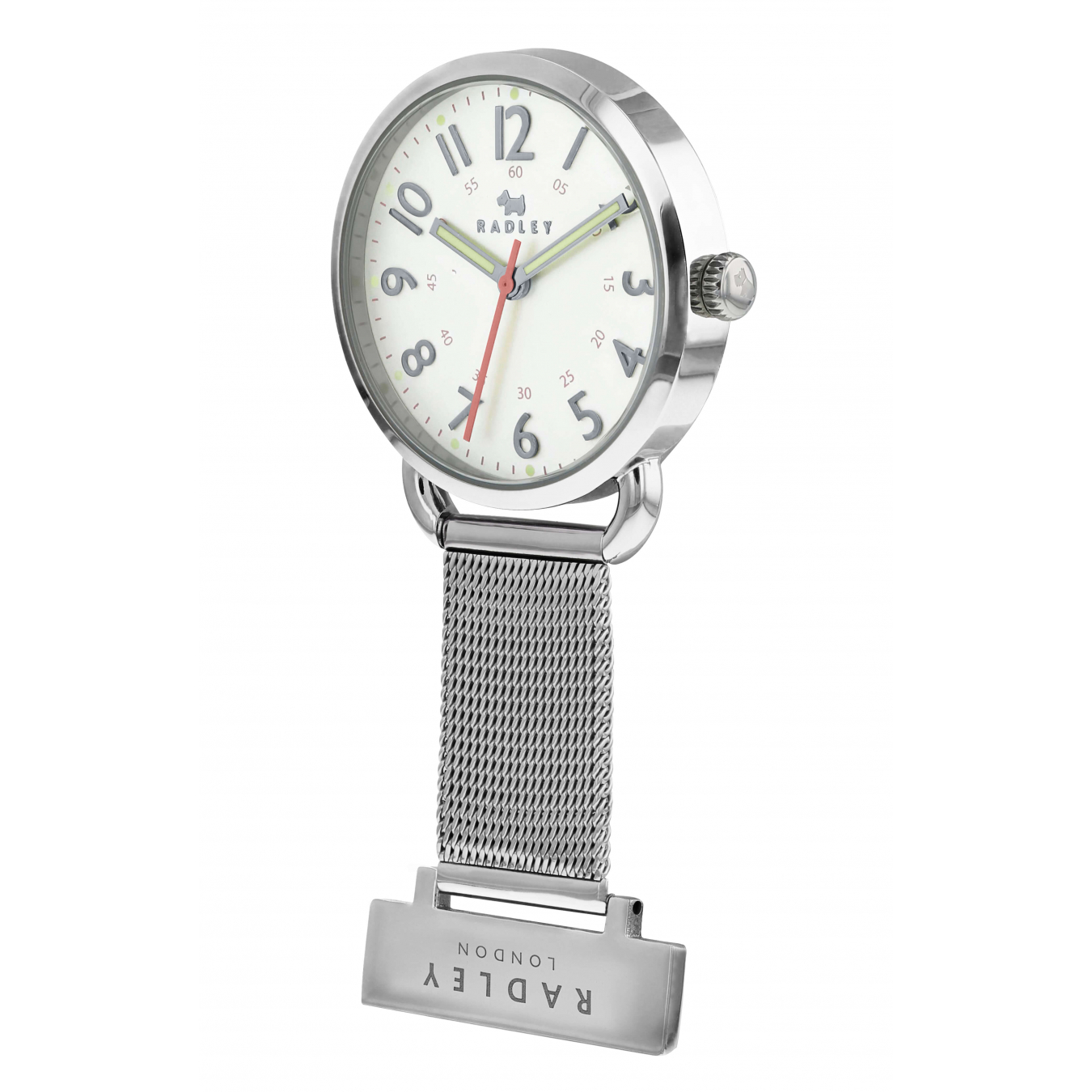 Ladies Silver Stainless Steel Mesh Strap Nurses FOB RY5001 | Pocketwatch Uk