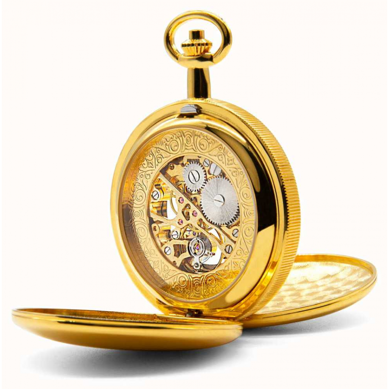 Gold Plated Double Hunter Hand Driven Pocket Watch MP00727/01 ...