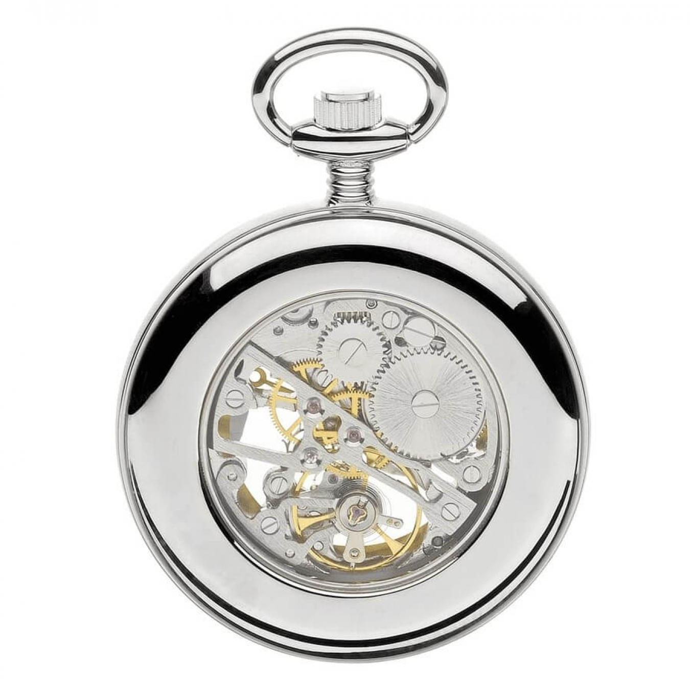 Mount Royal Open Face Skeleton Dial Pocket Watch with Arabic Markings ...