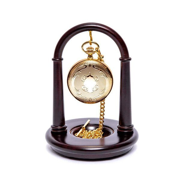 Arched Walnut Pocket Watch Stand PH42 | Pocketwatch Uk