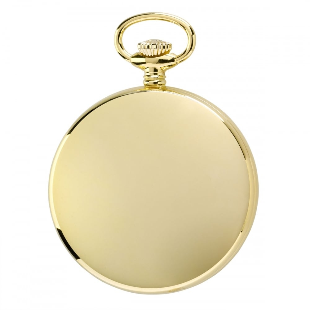Rapport Open Face Quartz Gold Plated Pocket Watch PW24 | Pocketwatch Uk