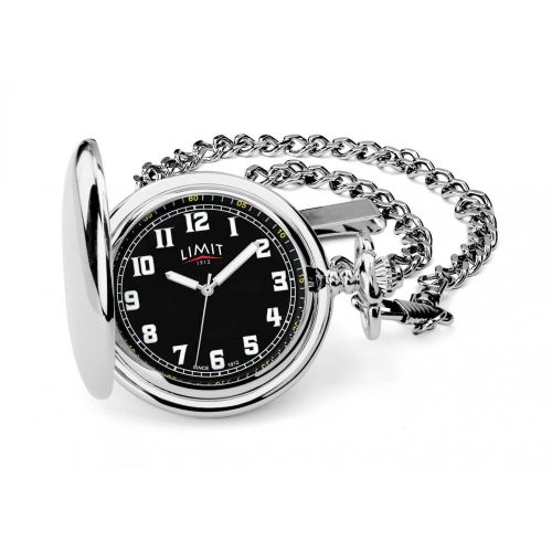 Limit Full Hunter Silver Tone Quartz Pocket Watch 5781.90 | Pocketwatch Uk