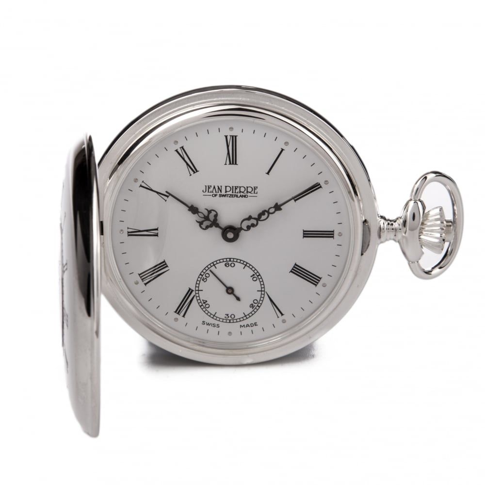 Half Hunter Sterling Silver Mechanical Pocket Watch G151 | Pocketwatch Uk
