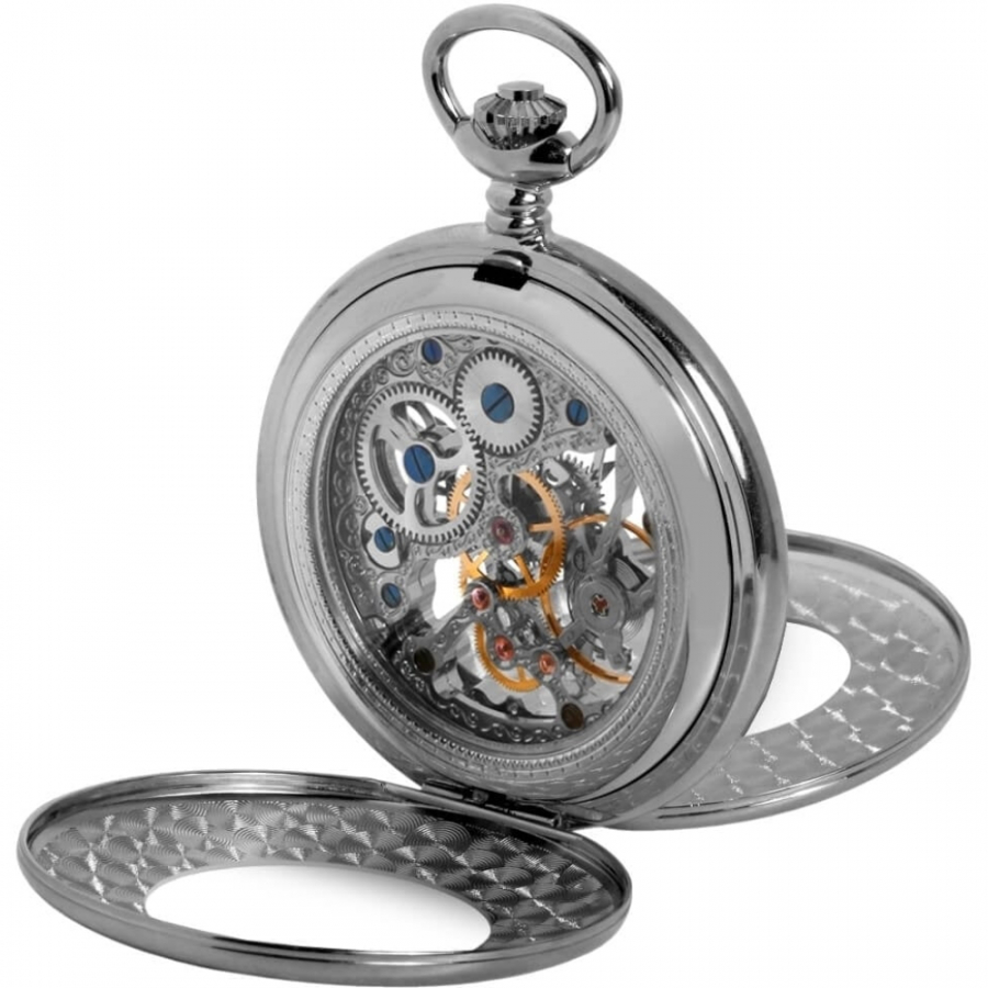 Chrome Half Double Hunter Mechanical Pocket Watch MP00732/H ...