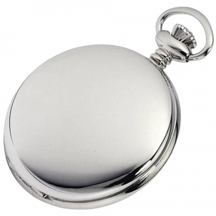 Swiss Sterling Silver Mechanical Full Hunter Pocket Watch W1001SIL ...