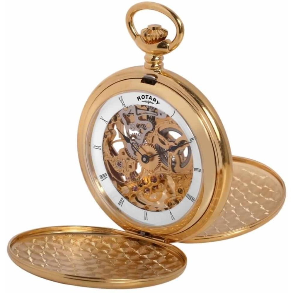 Double Hunter 17 Jewel Gold Mechanical Pocket Watch MP00729/01 ...