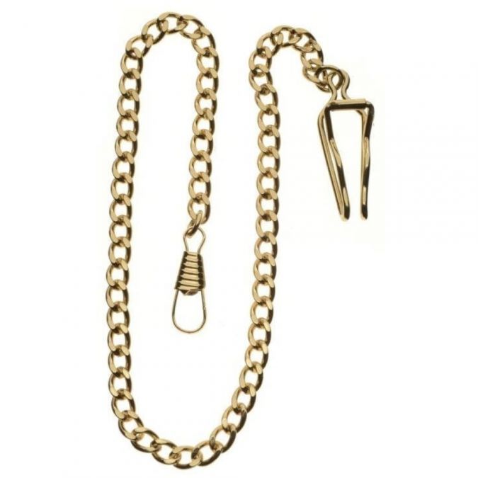 Gold Plated Two Chain Bundle Belt Slide & Bolt Ring Chains Bn7-Gld ...