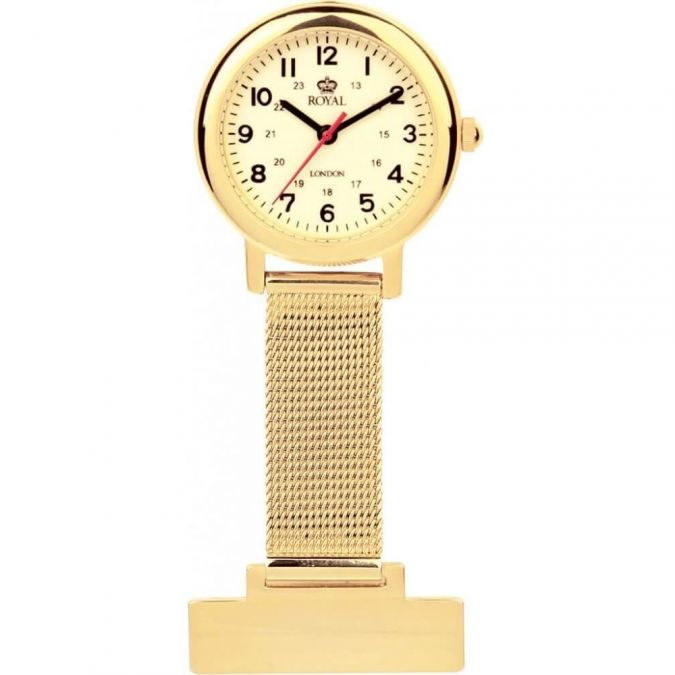 Gold Plated Cream Face Fob Watch 20067-02 | Pocketwatch Uk