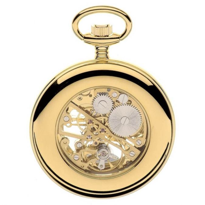 Mount Royal Open Face Mechanical Gold Plated Pocket Watch B3P/RN ...